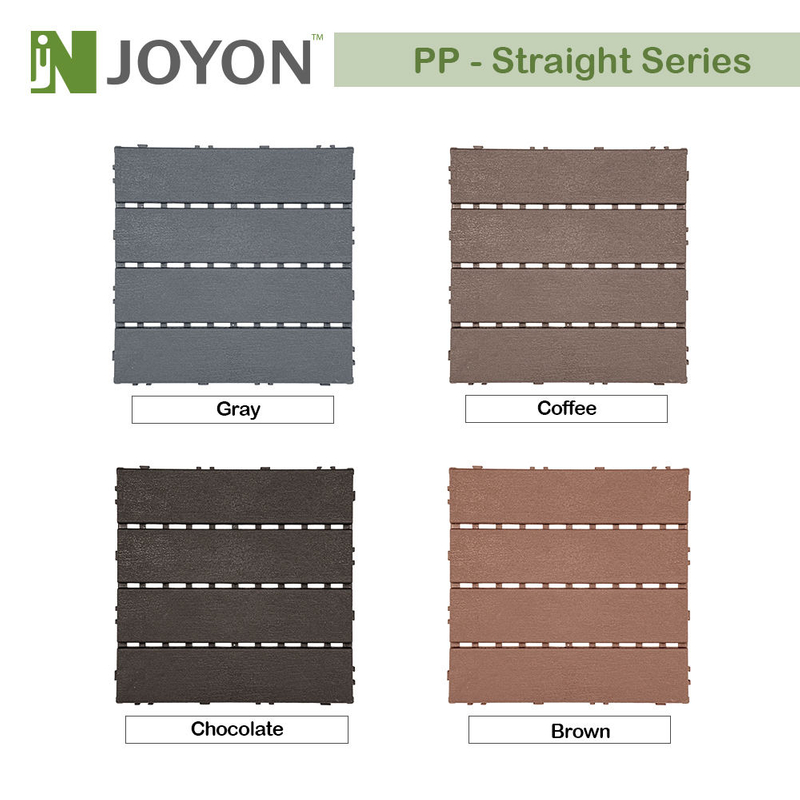 Chcolate Straight PP Plastic Interlocking Deck Tile from China ...
